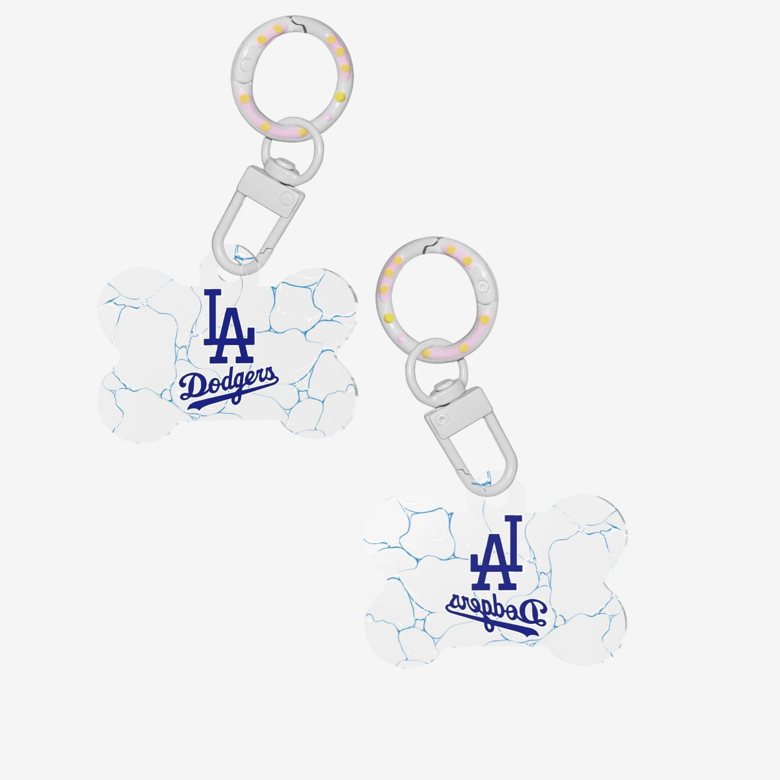 Dodgers ‌Baseball Team Bone-shaped acrylic pet tags - Custom Baseball ...