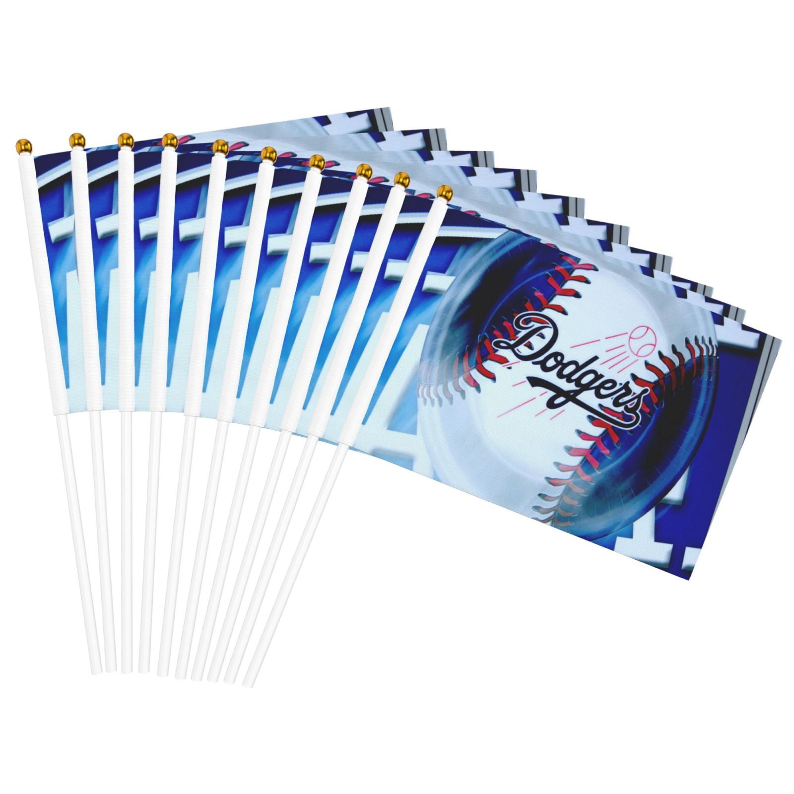 Dodgers Baseball Team Custom Double Sided Hand Waving Flag Multi-Pack ...
