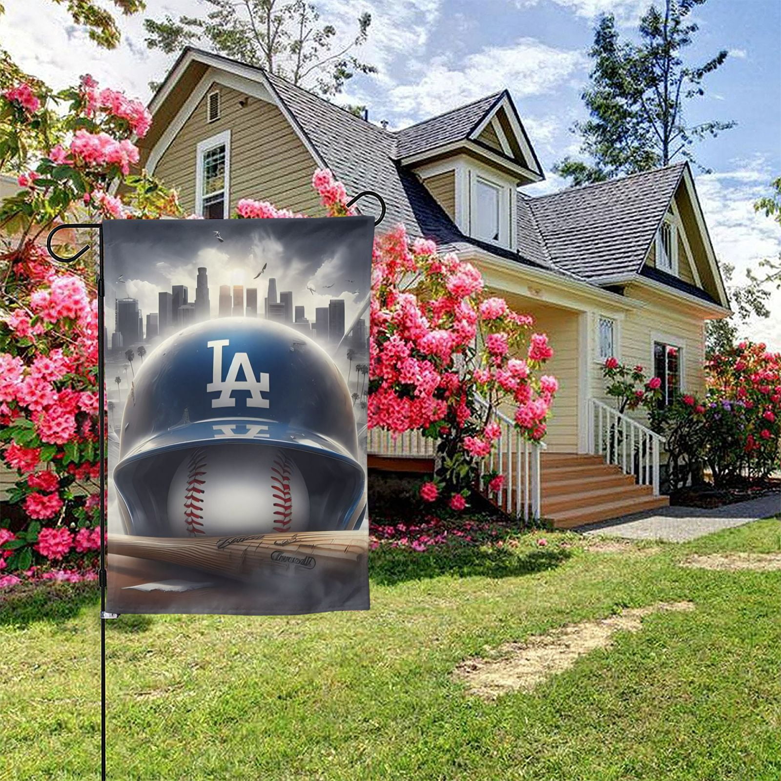 Dodgers Baseball Team Custom Garden Flags Personalized Yard Flags with ...