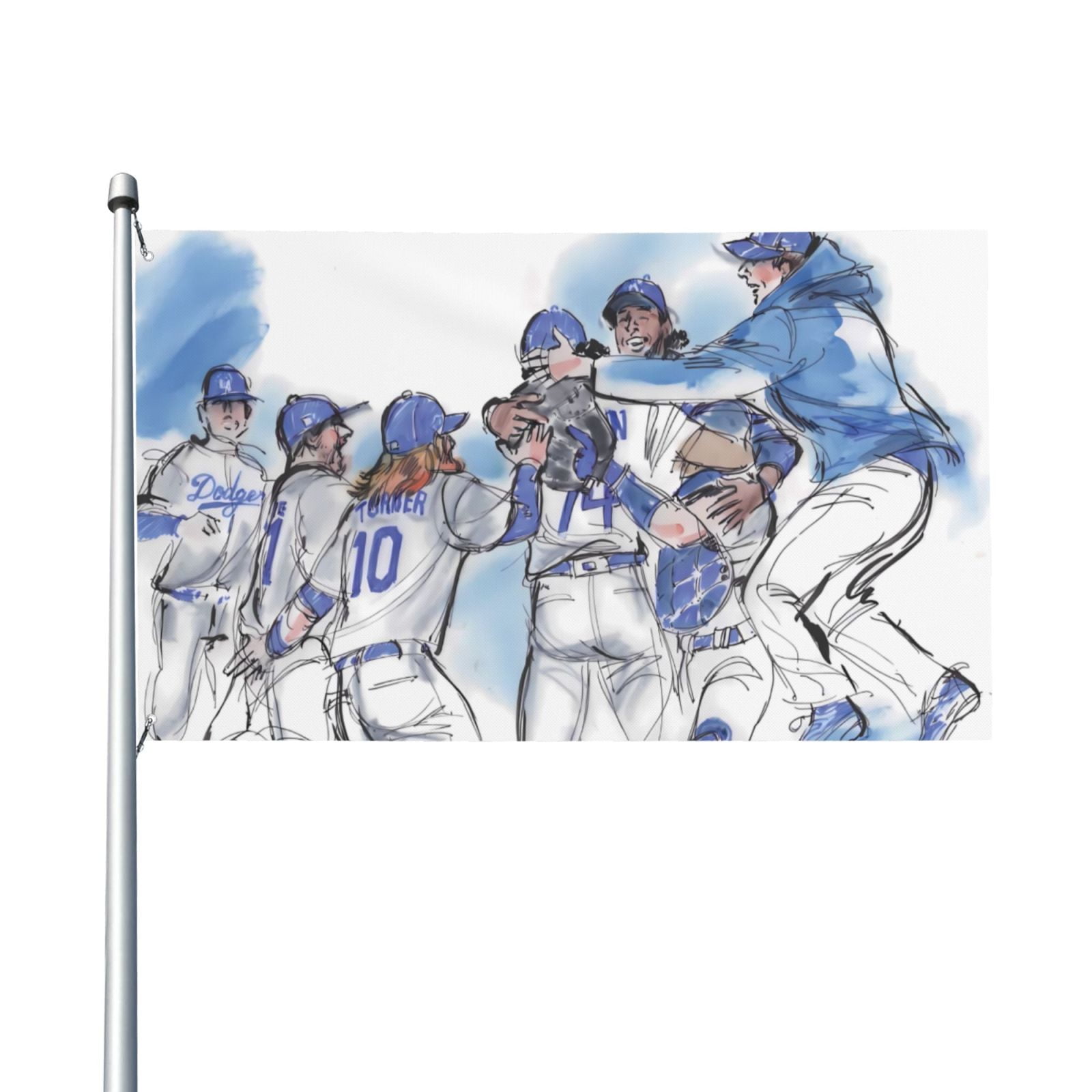 Dodgers Baseball Team Custom Outdoor 3x5FT Decorative Flags, Easy to ...