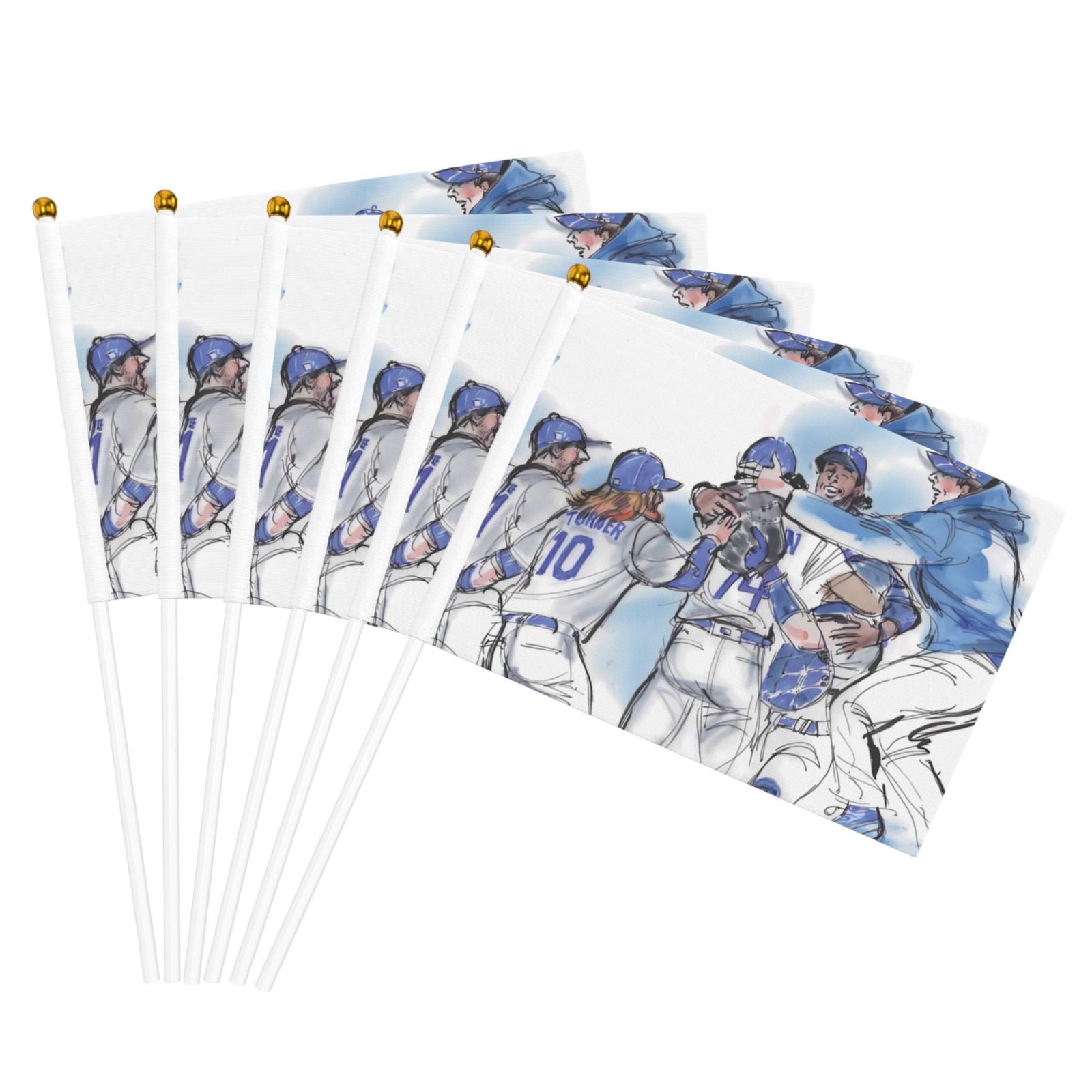 Dodgers Baseball Team Double Sided Hand Waving Flag, Spectator Hand ...