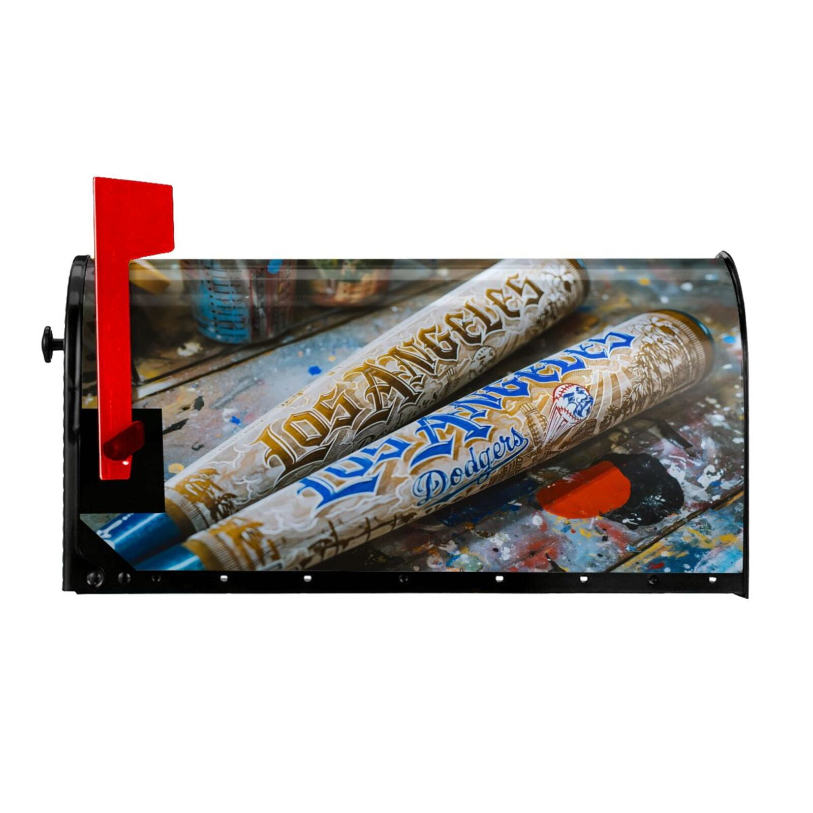Dodgers Baseball Team Pattern Magnetic Mailbox Cover, Waterproof And ...