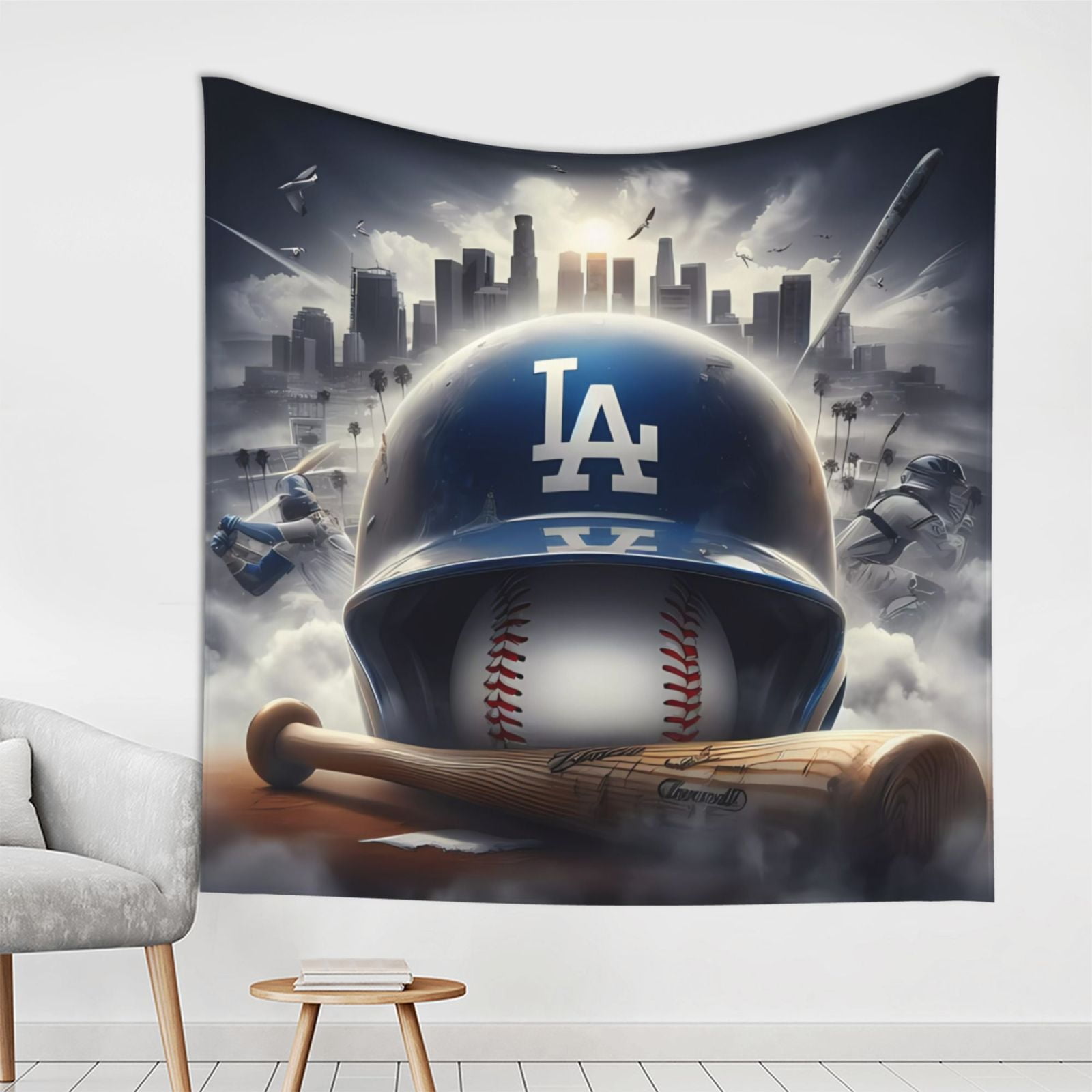 Dodgers Baseball Team Themed Wall Hanging 59x59 Inches, Luxurious ...