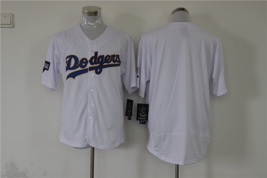 Dodgers Blue Blank Elite White Fans Commemorative Jersey Baseball ...