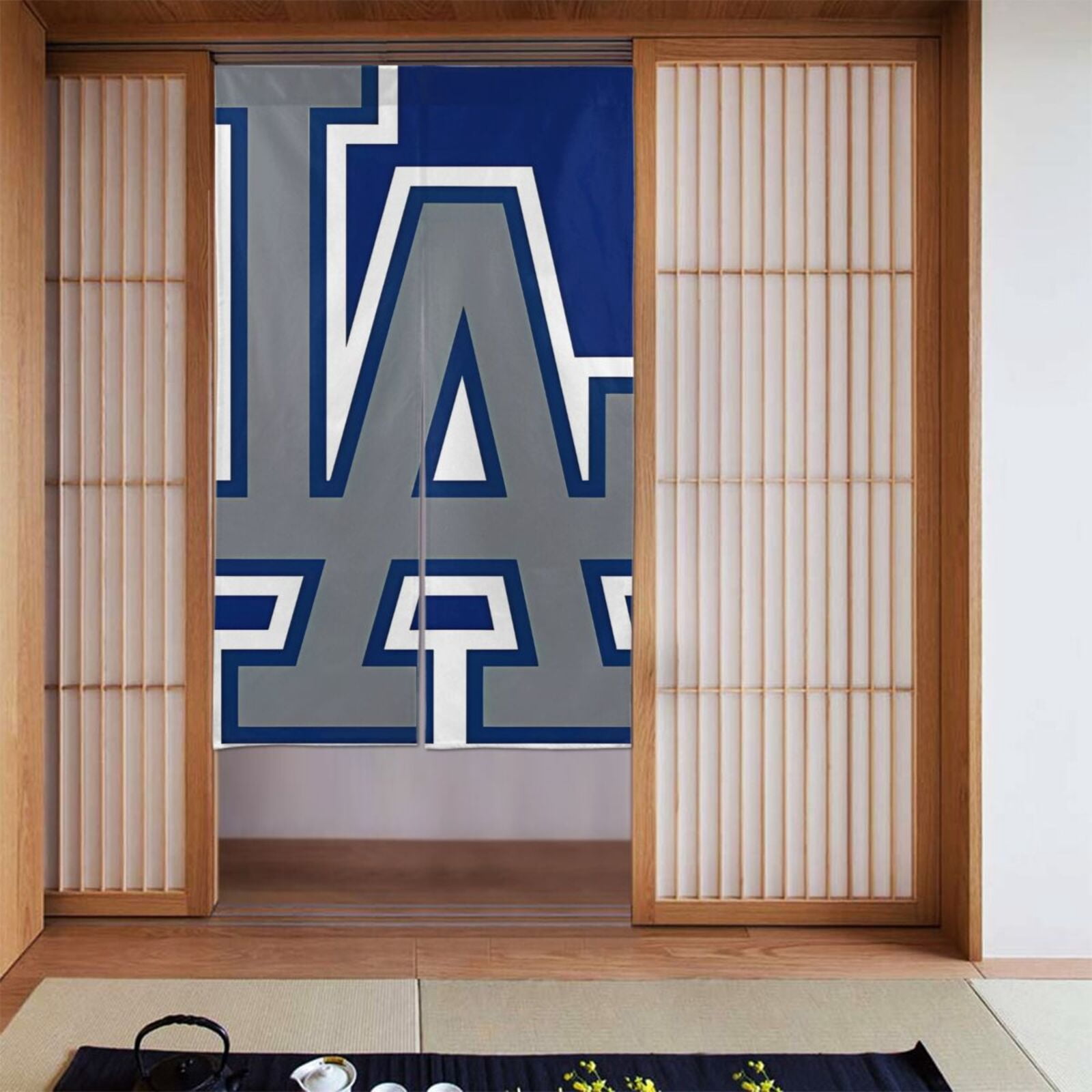 Dodgers Curtain Background Tapestry Blackout for Doorway Privacy Door ...
