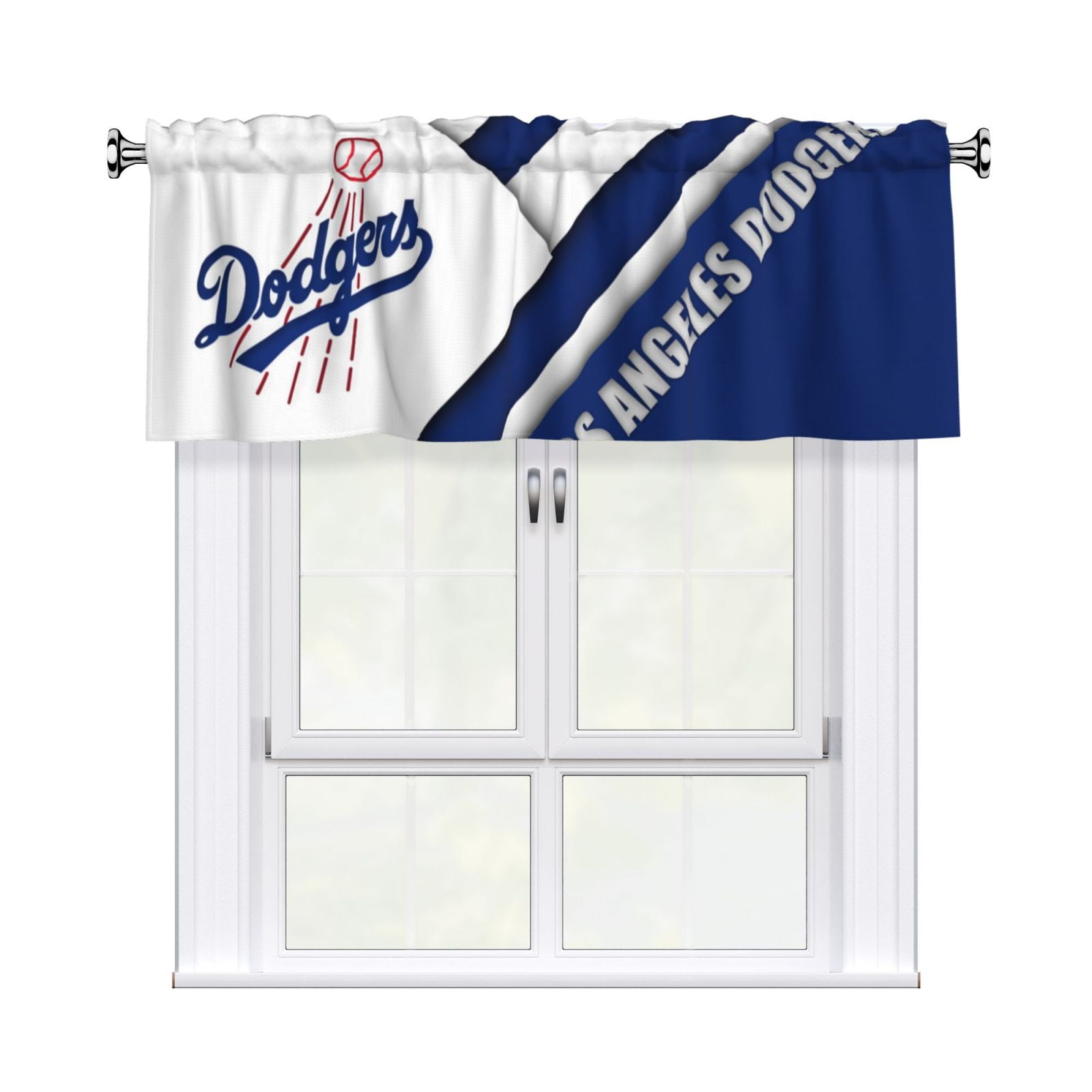 Dodgers Custom Valance Rod Short Curtain Sports Decoration Series Heat ...