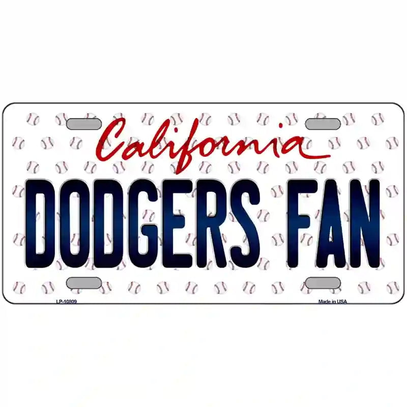Dodgers Fan California Novelty Metal License Plate 24" x 12" Large (LLP ...