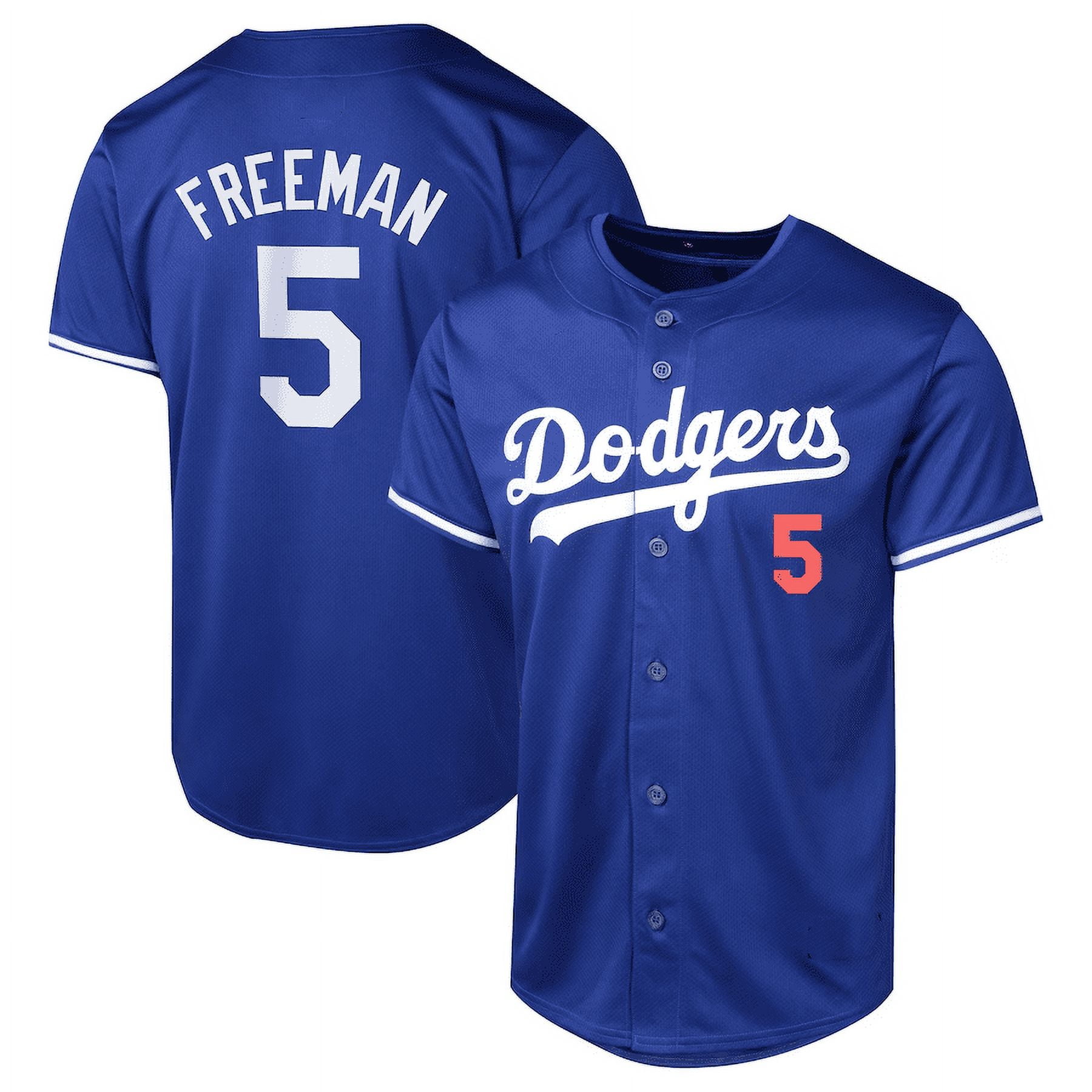 Dodgers Men's Freddie Freeman#5 Home Limited Player Jerseys Fans Classic Team Club Sports Short ...