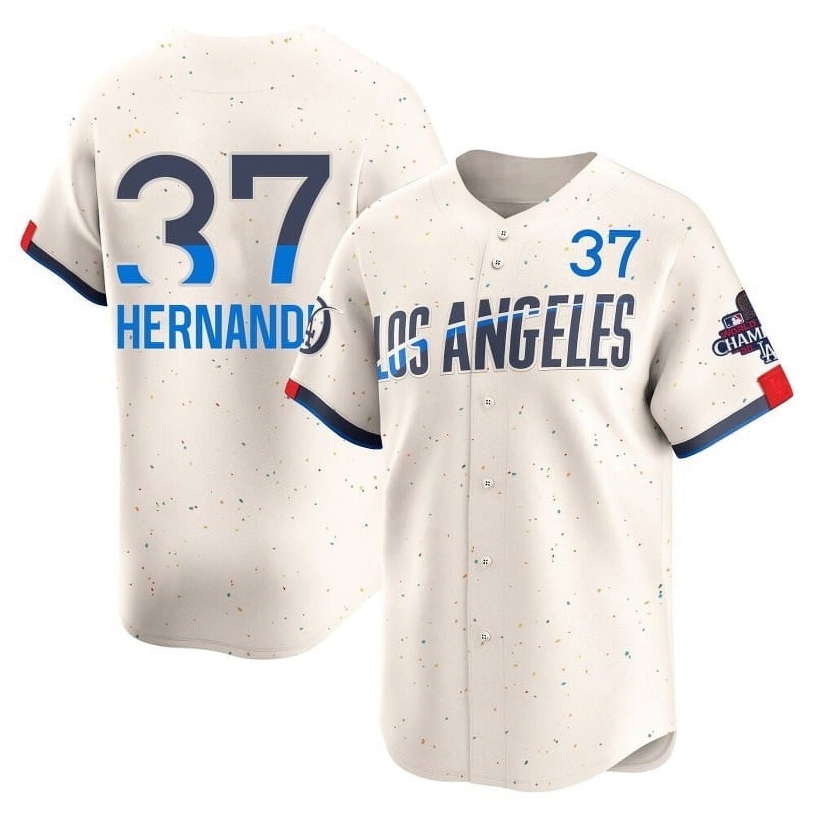Dodgers Men's Los Angeles D #37 Teoscar Hernandez Jersey Baseball Team T-shirt Tops Fans Gift ...