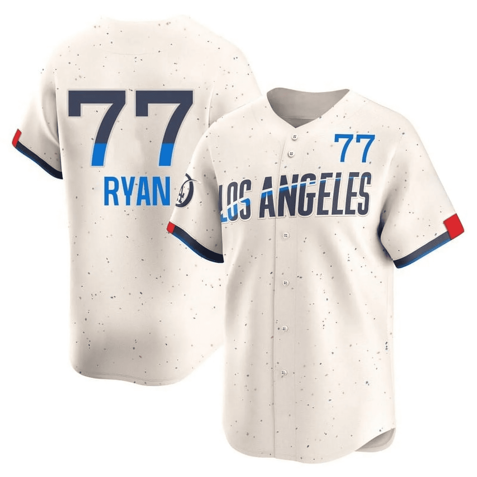 Dodgers Men's River Ryan#77 Home Limited Player Jerseys Fans Classic Team Club Sports Short ...