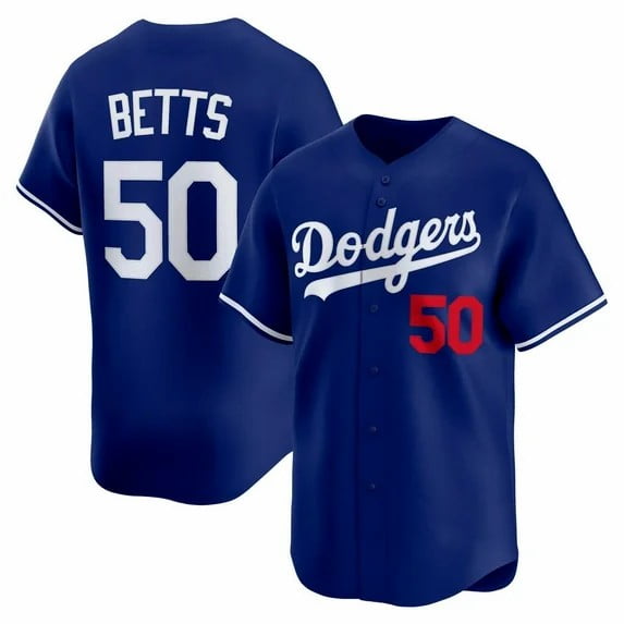 Dodgers Mookie Betts#50 Player Jersey Men & Youth Sport Team Fans Tee ...