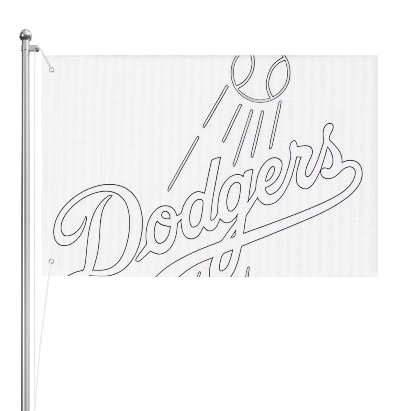 Dodgers Three Layer personalized Double Sided Flag Football Fans ...