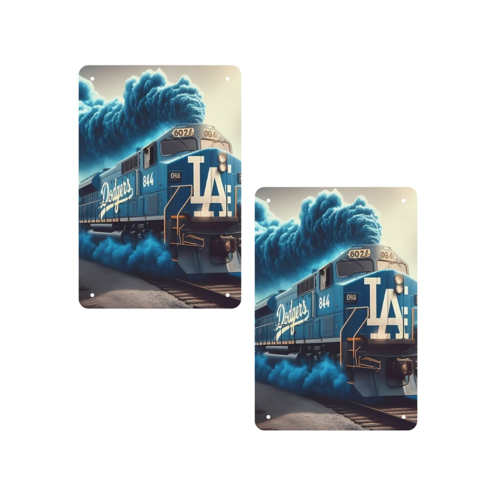 Dodgers Tin Painting Wall Decor Baseball Team Personalized Logo ...