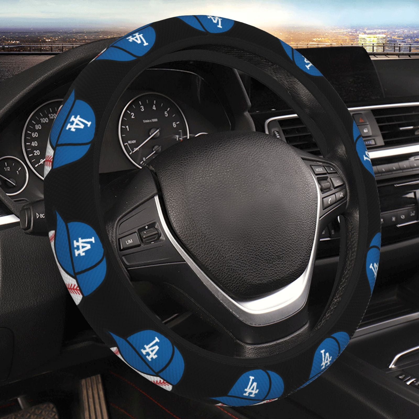 Dodgers thickened Car Steering Wheel Cover Double layered Non-Slip ...