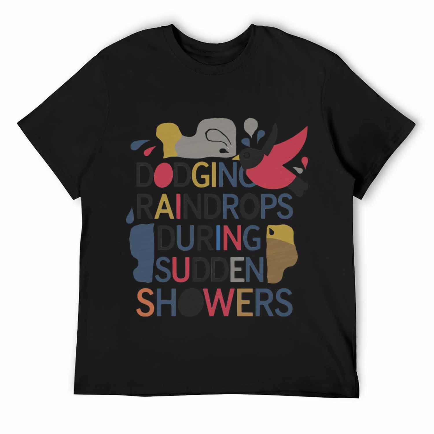 Dodging Raindrops During Sudden Showerstshirt design dog Paw Print ...