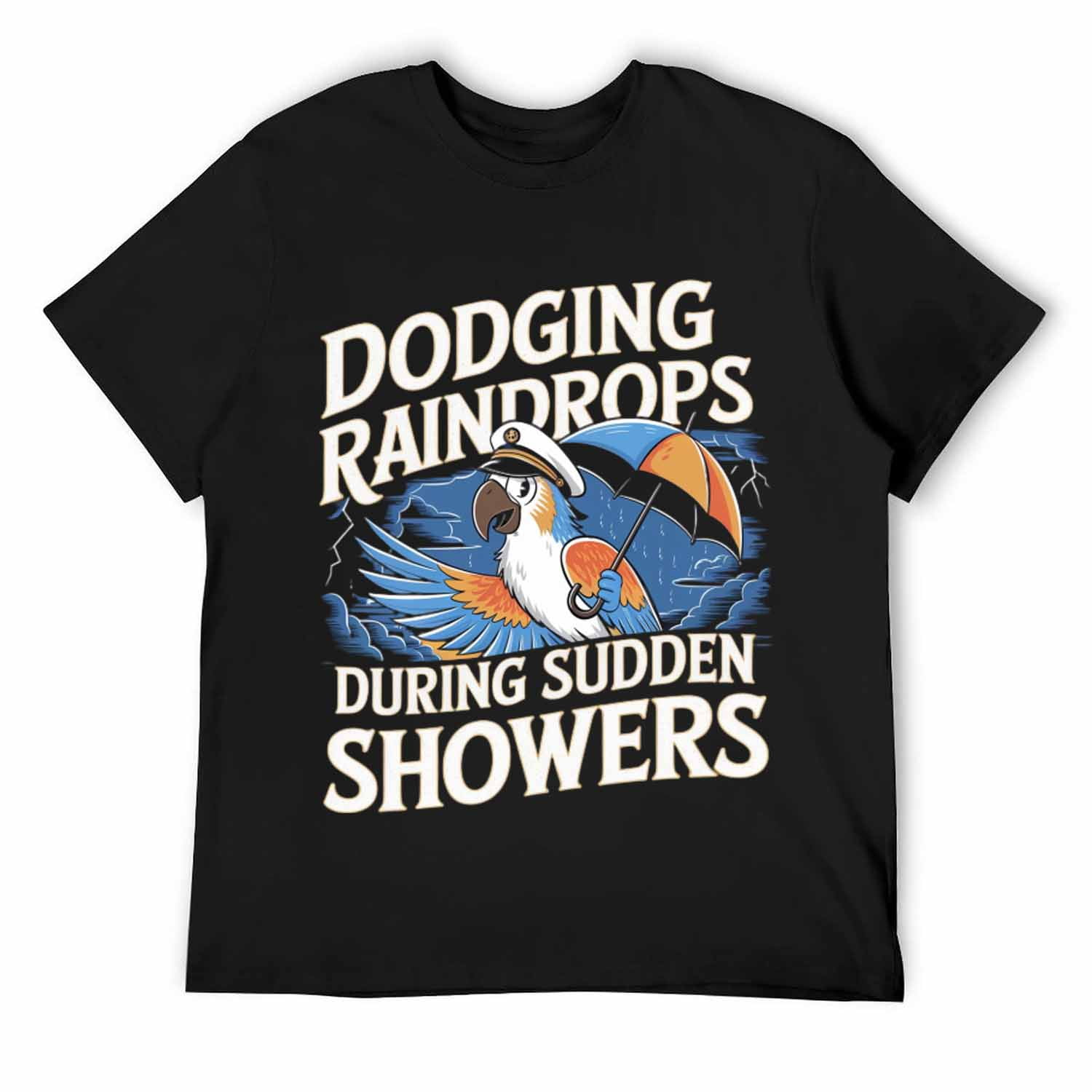 Dodging Raindrops During Sudden Showerstshirt design dog Tee Vintage ...