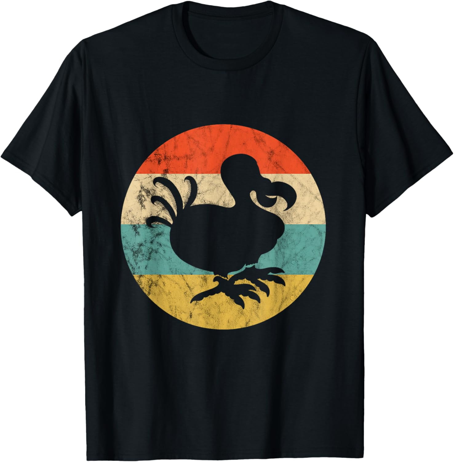 Dodo Bird Dronte Extinct Dodo Bird Retro Vintage Sunset T-Shirt ...