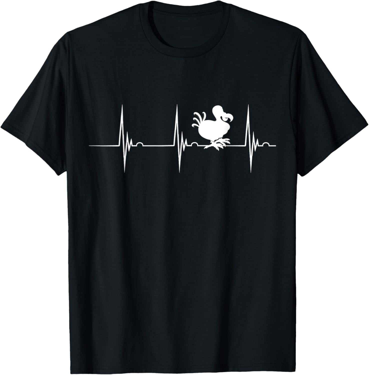 Dodo Bird Dronte Heartbeat EKG Pulse Flightless Bird Watcher T-Shirt ...