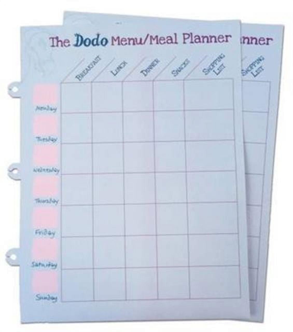 Dodo Pad Weekly Wipe-Clean Menu / Meal Planner - Walmart.com