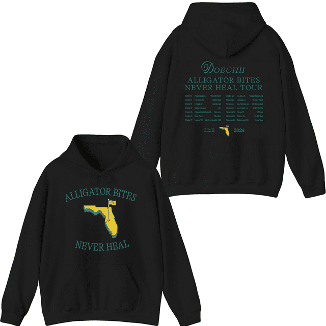 Doechii Merch Alligator Bites Never Heal Tour Hoodie Hoodies Unisex ...