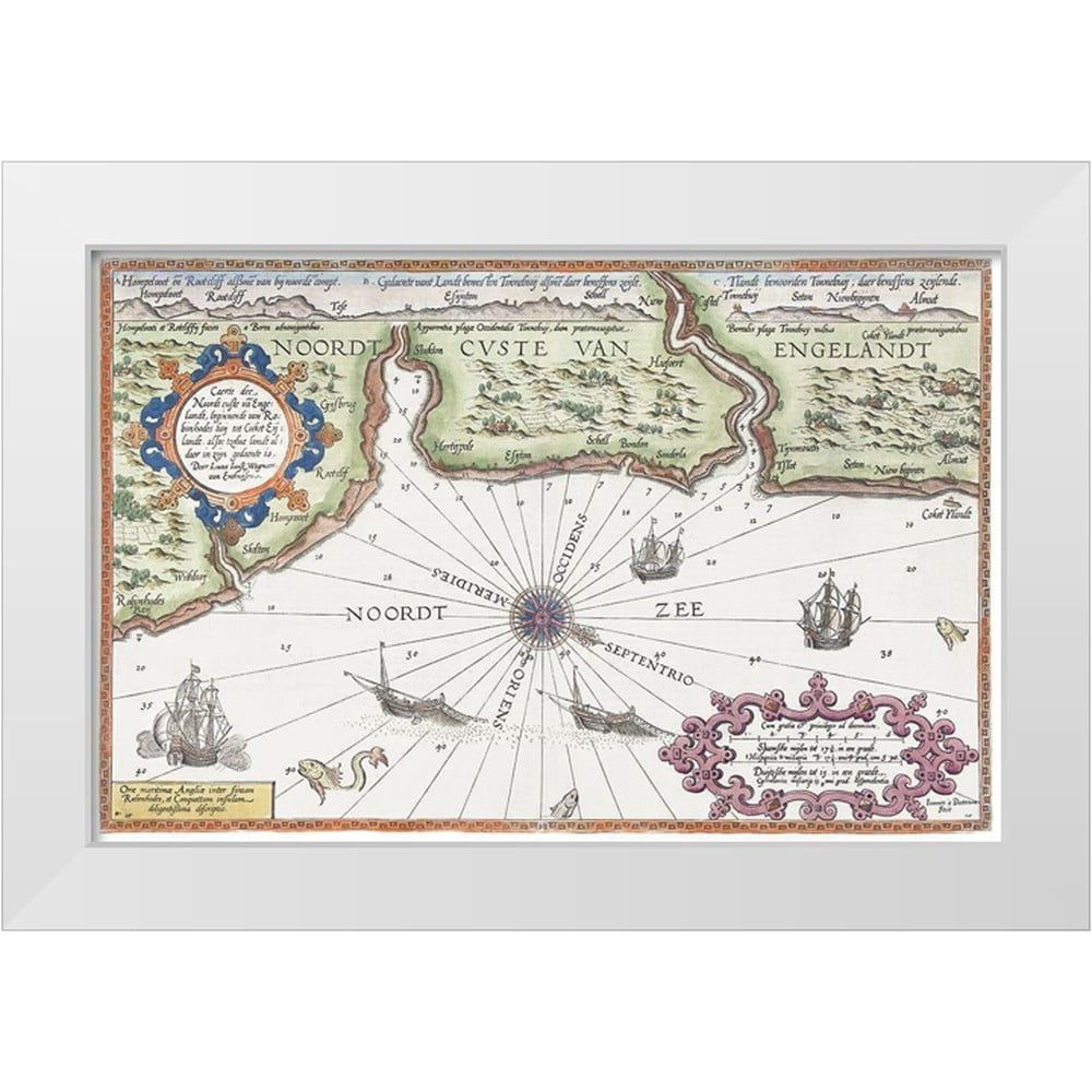 Doetechum, Joannes van 24x17 White Modern Wood Framed Museum Art Print ...