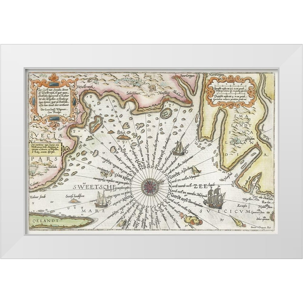 Doetechum, Joannes van 32x22 White Modern Wood Framed Museum Art Print ...