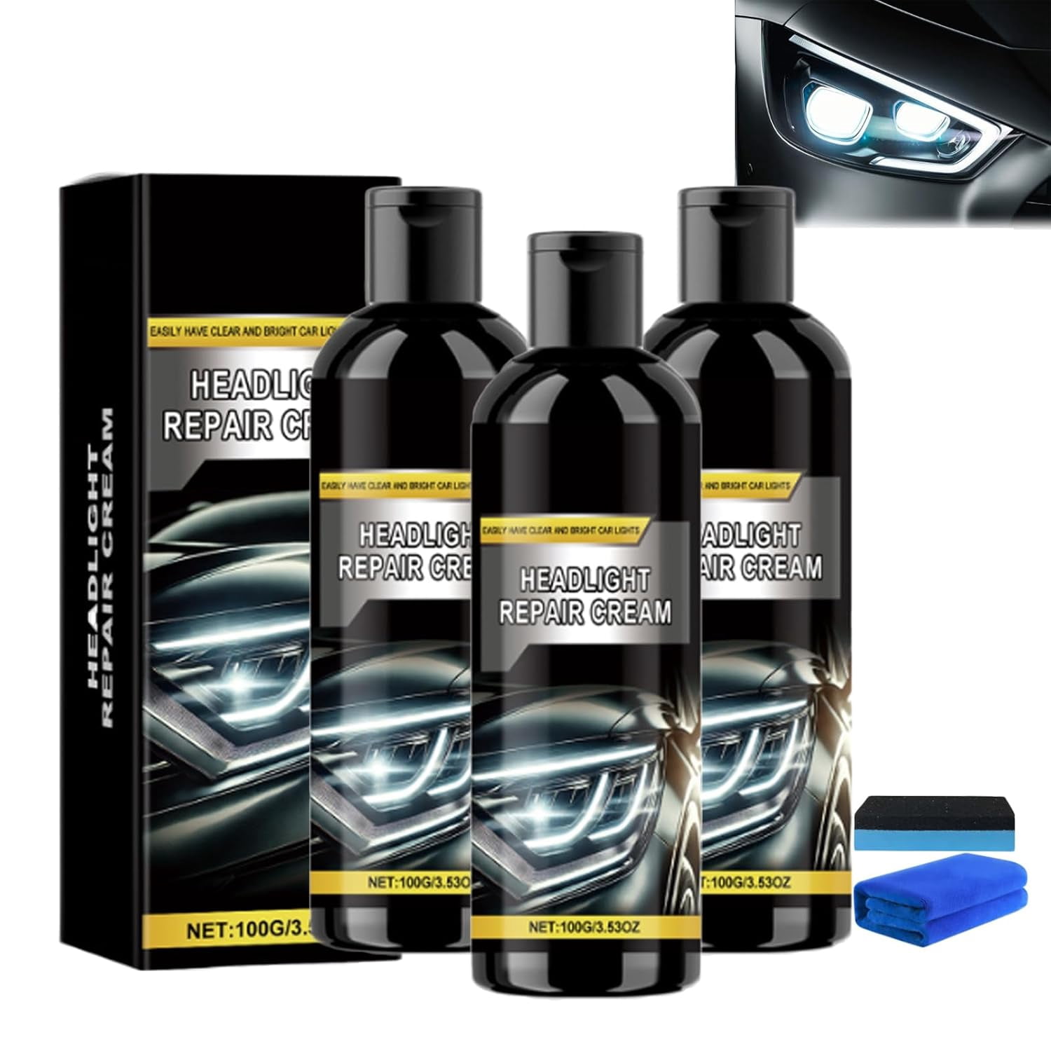 Doeyvoses Headlight Repair Cream, 2025 New Car Headlight Restoration ...