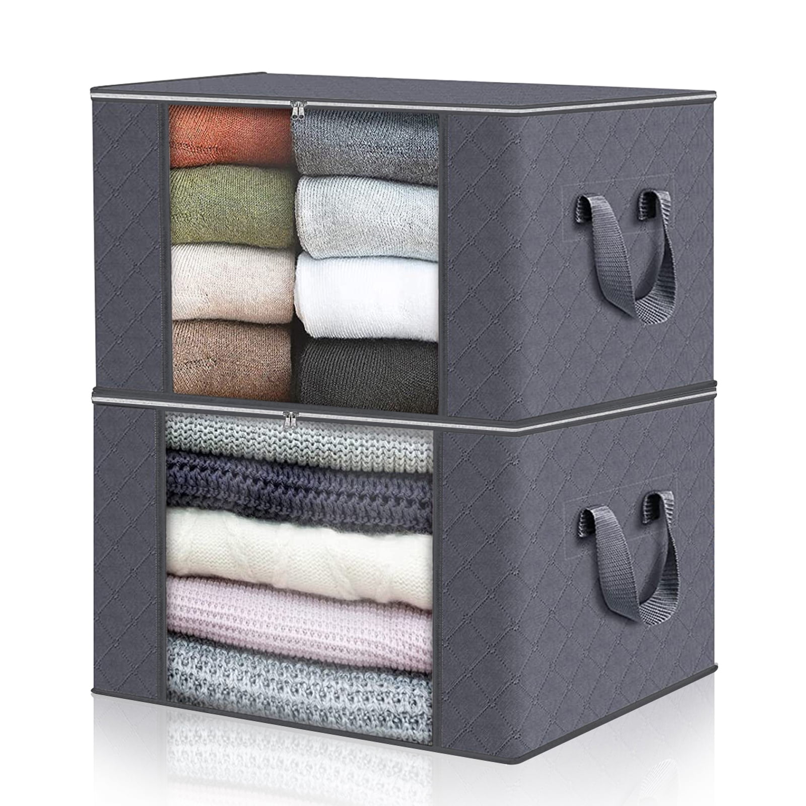 GRAREND Under Bed Storage Bags, Closet Organizer for Clothes, Shoes ...