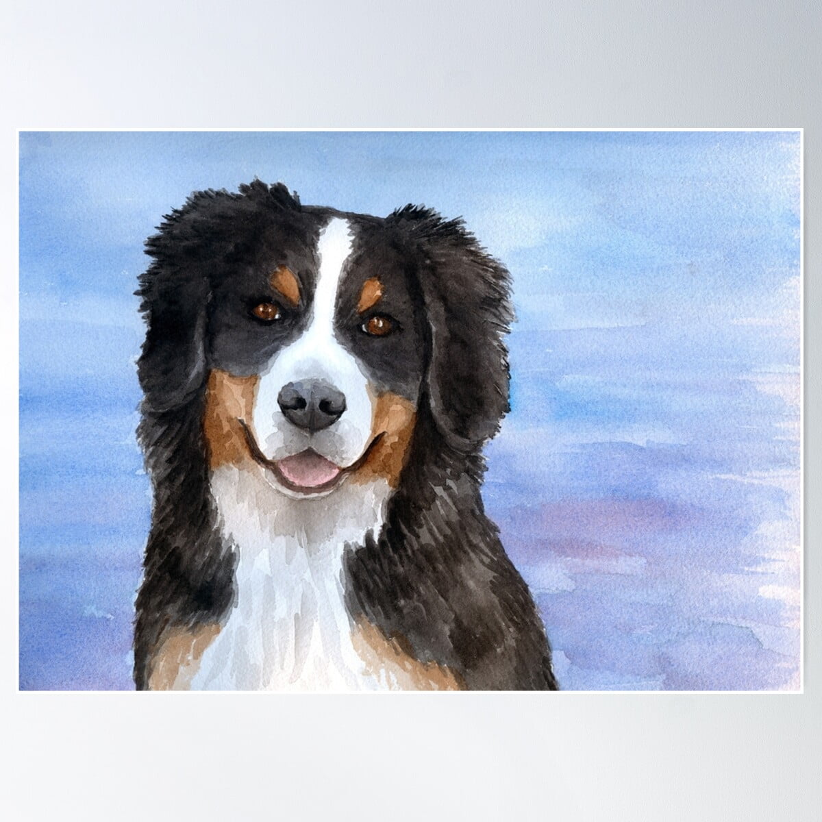 Dog 125 Bernese Mountain Poster Wall Art, Modern Wall Decor For Living Room Bedroom, 16x24 ...