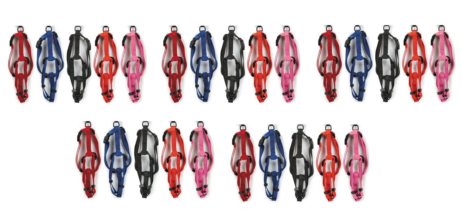 Dog Adjustable Nylon Harness Bulk Packs For Small and Medium Dogs ...