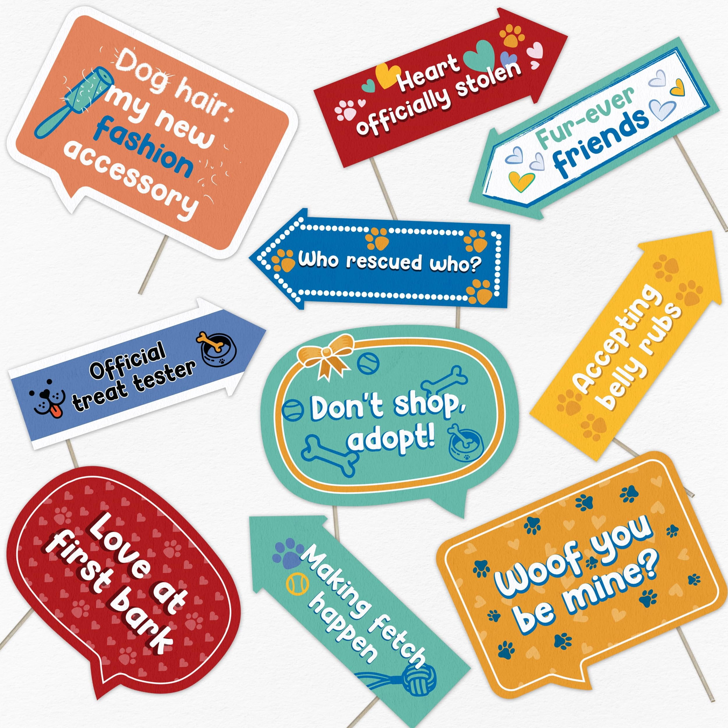 Dog Adoption Party Photo Booth Props - Happy Gotcha Day Decorations ...