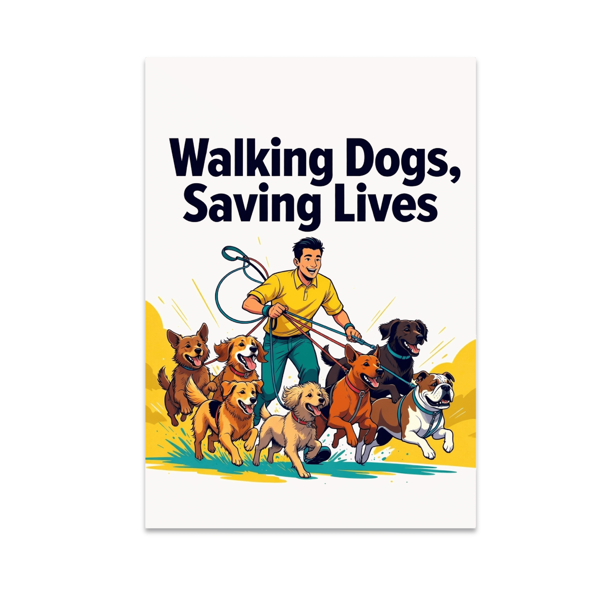 Dog Adoption Wall Art - Dog Walker Enthusiast - 13x19 Poster Print ...