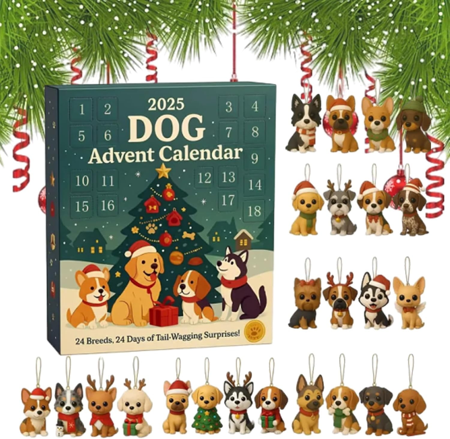 Dog Advent Calendar 2025, Dog Lovers Advent Calendar, 24 Days Dogs ...