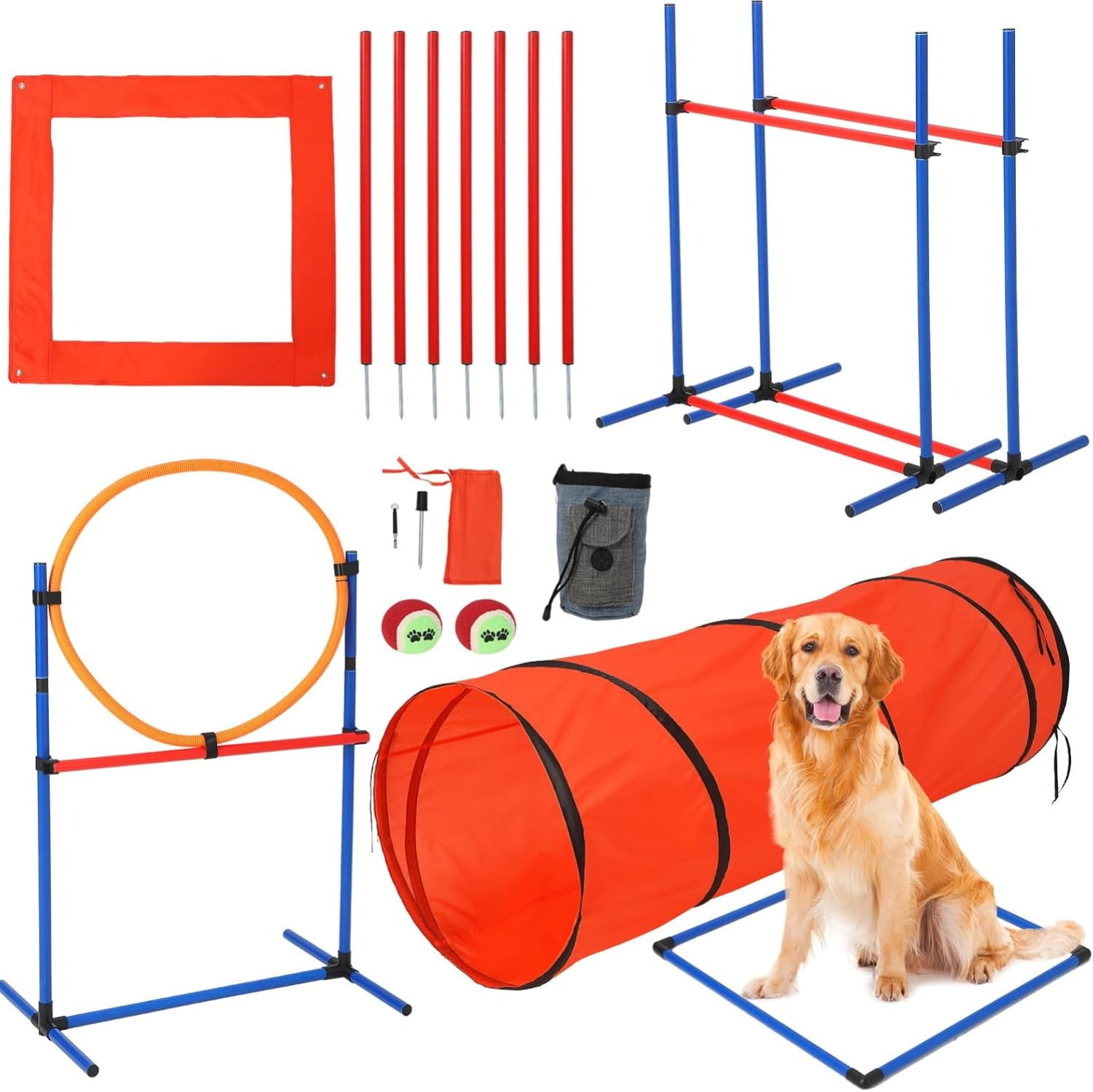 Dog Agile Training Equipment Set Outdoor Indoor,Obstacle Course Kit ...