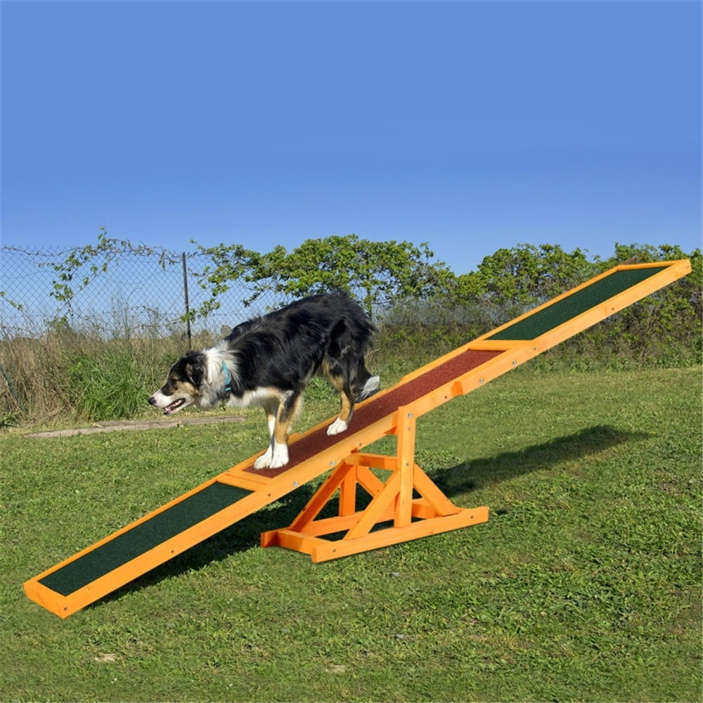 Dog Agility Seesaw for Training and Exercise, Fir Wood Platform ...
