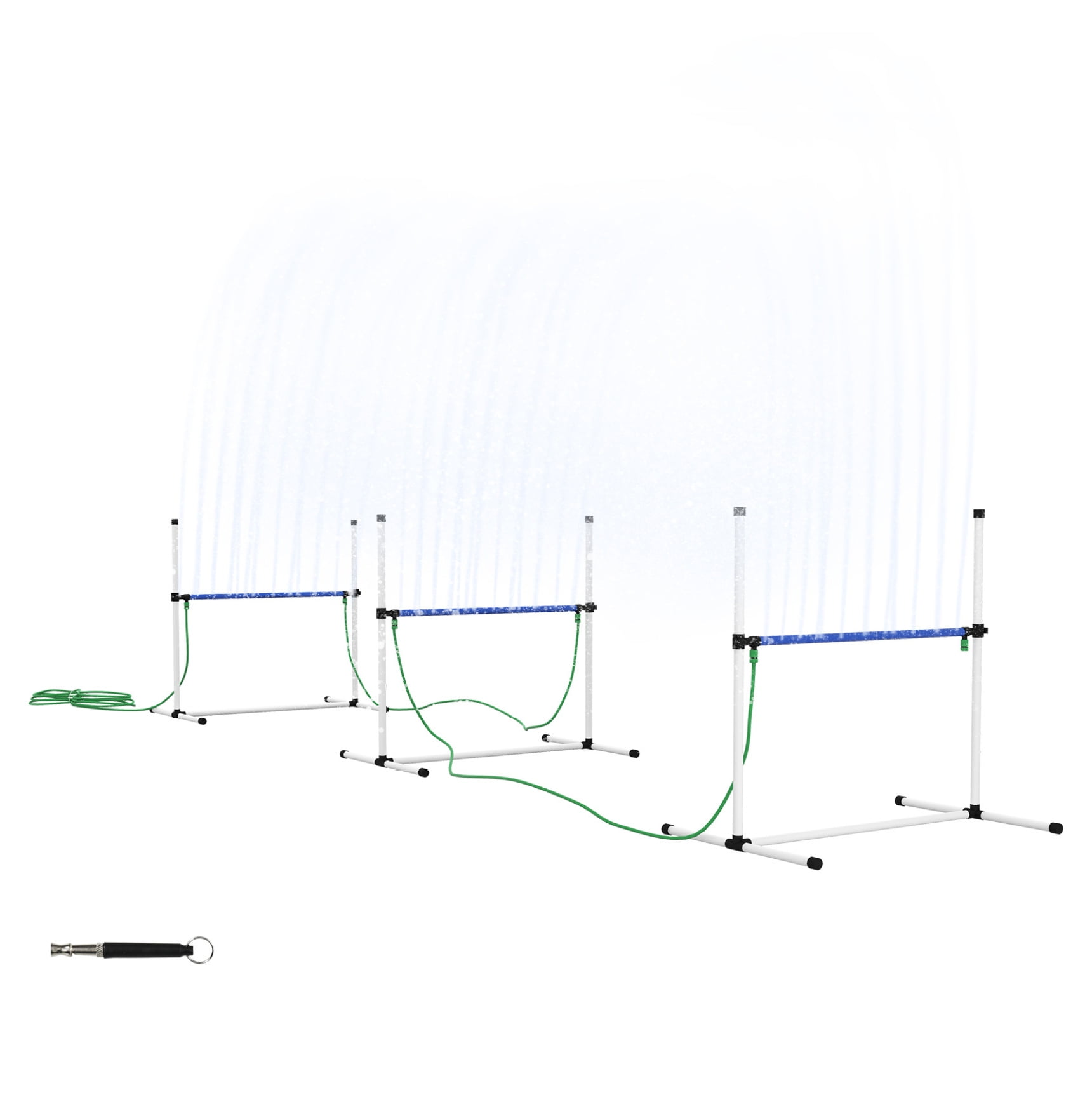 Dog Agility Training Set - 3 Piece Adjustable Hurdles, Water Spray ...