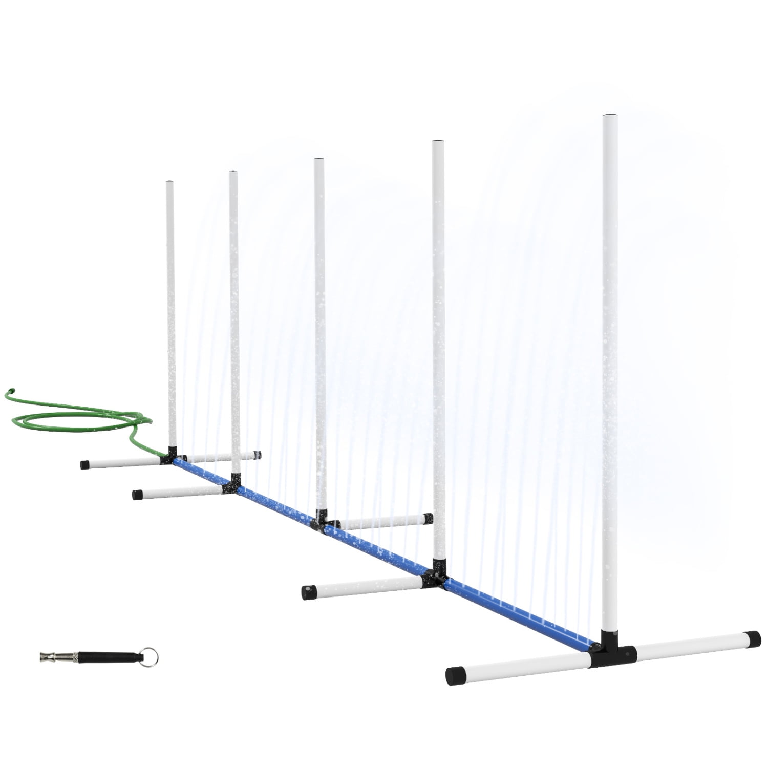 Dog Agility Training Set with Weave Poles Water Tube Whistle Carry Bag ...