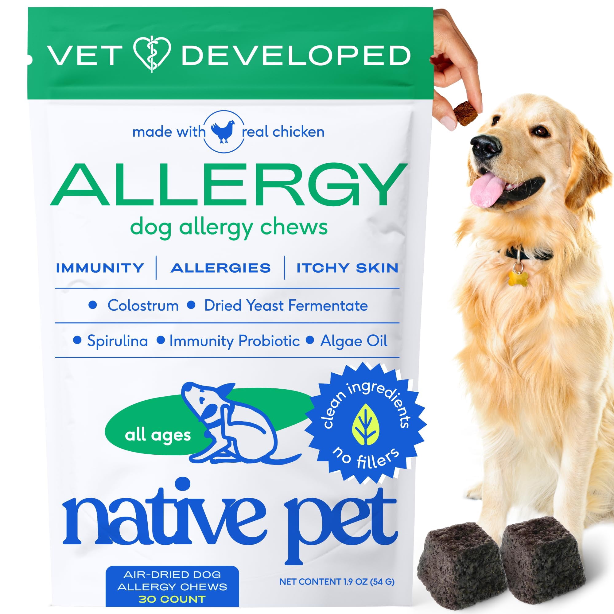 Dog Allergy Chews - Dog Allergy Relief With Probiotics And Colostrum ...