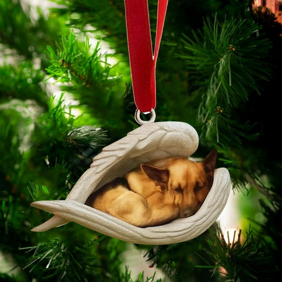 Dog Angel Wings,Dog Ornament Memorial,Dog 2D Flat Wooden Christmas ...
