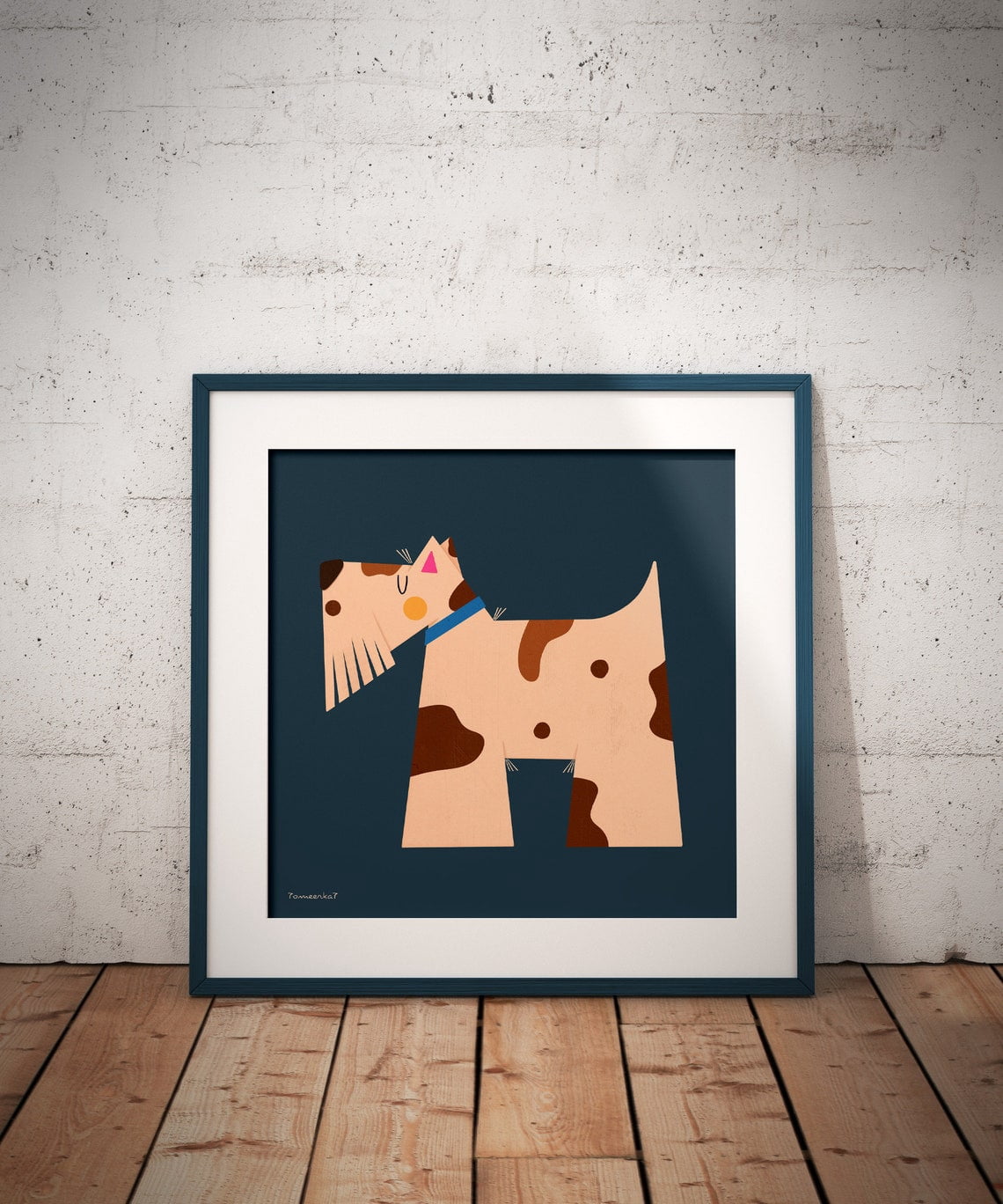 Dog Art Poster Scottish Terrier Lovers Grumpy Illustration Wall Decor ...