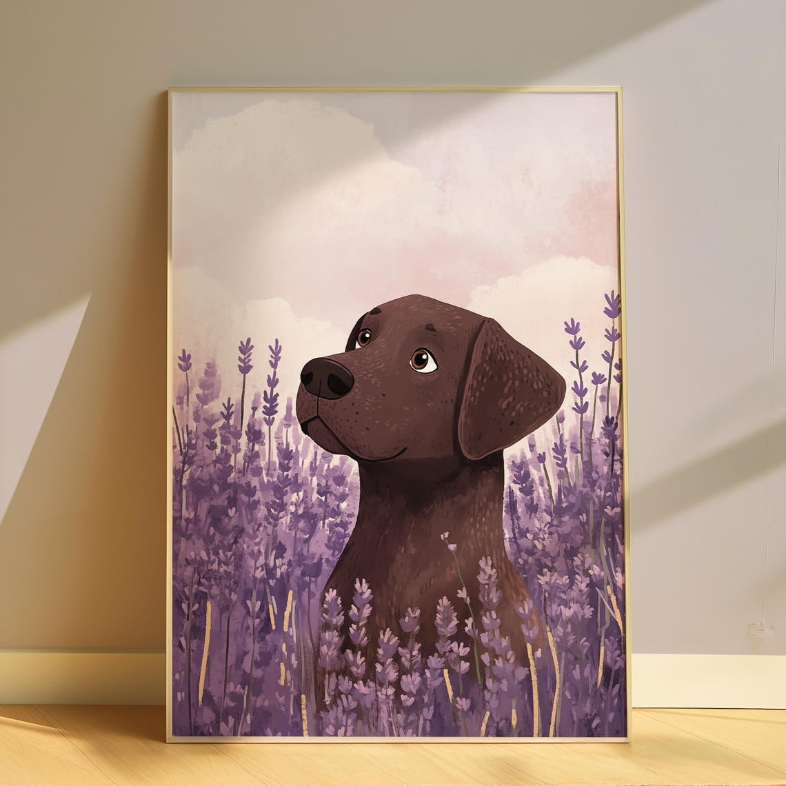 Dog Art Print Lavender Abstract Original Art Nursery Poster For Kids ...