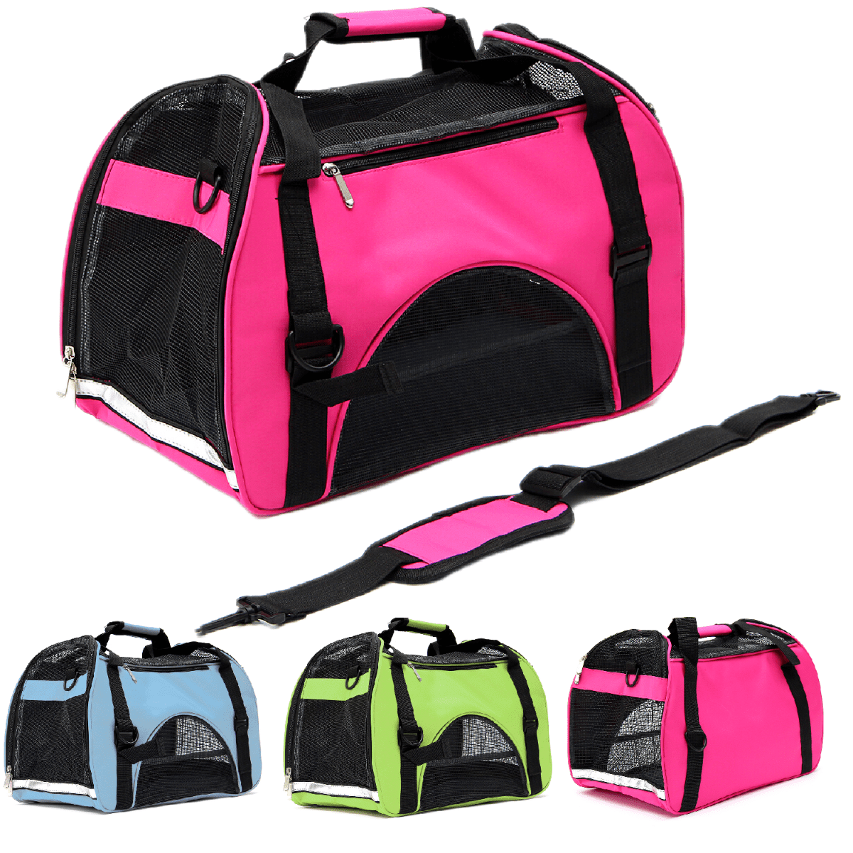 Portable Dog & Cat Carrier Bag, Breathable Mesh, Foldable, Travel ...