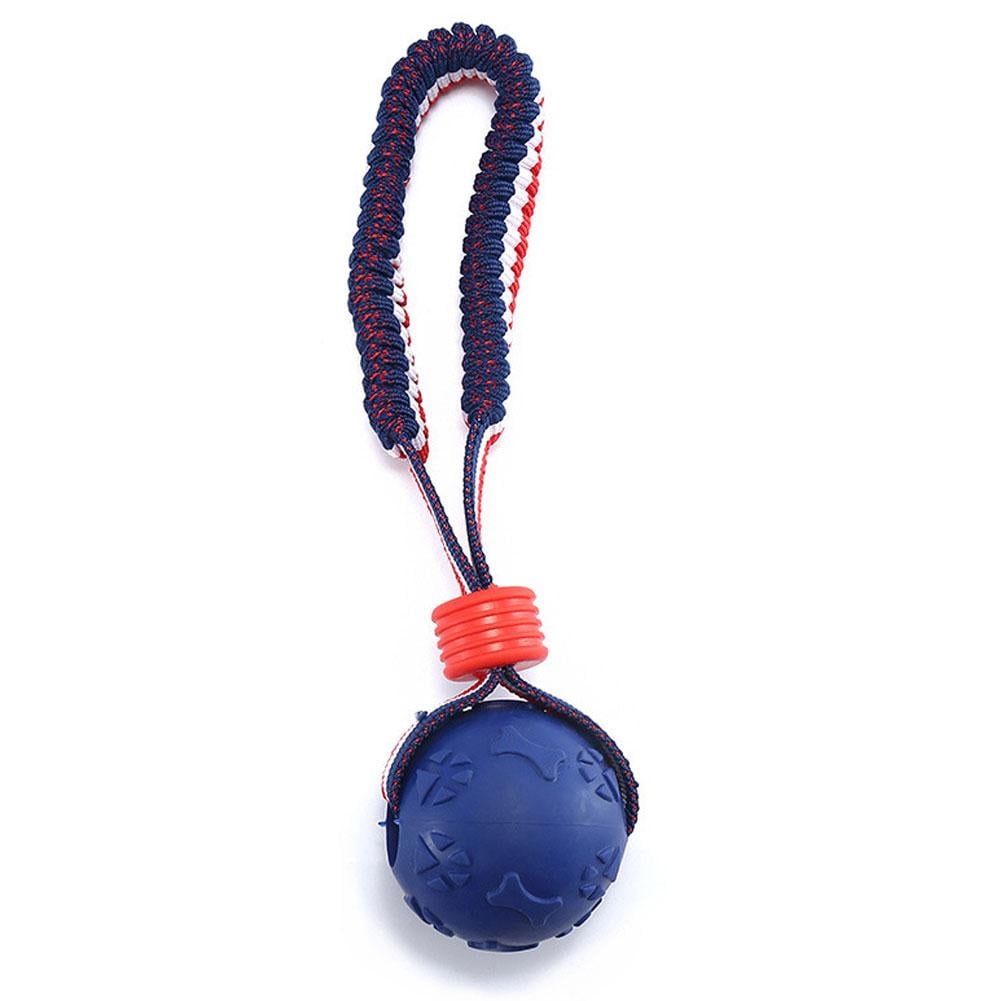Dog Ball On A Rope Chew Toys Interactive Toy Rope Ball Strong Toys for ...