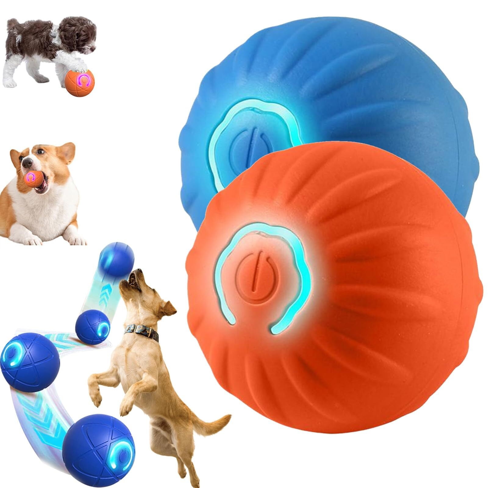 Dog Ball, Smart Jumping Ball for Dogs, Alizure Dog Balls, Dura Spin ...