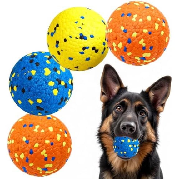 Dog Balls, Indestructible Tennis Balls for Aggressive Chewers, ETPU ...