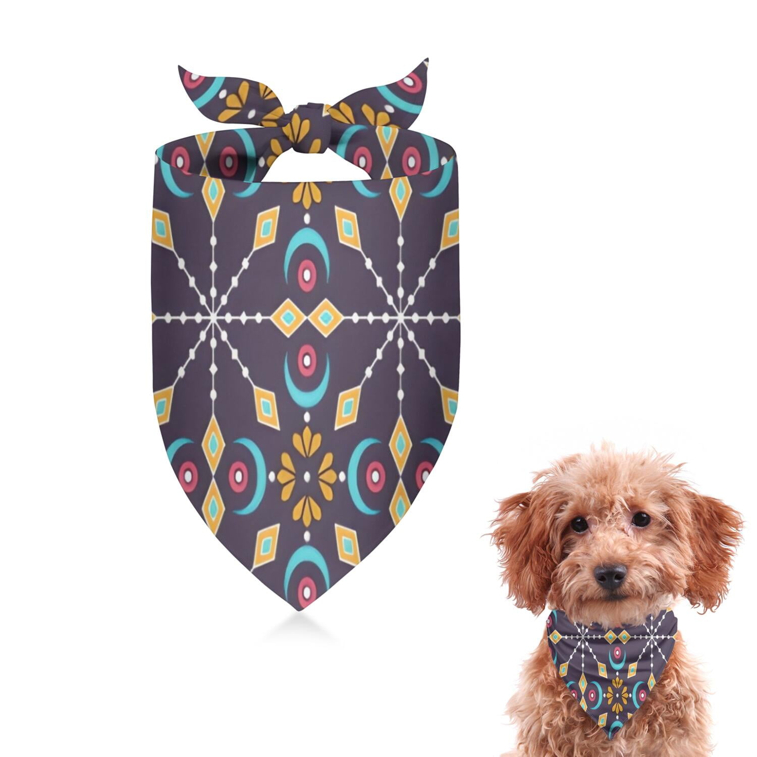 Dog Bandana 1 Pack,Colorful Floral Pattern Bandanas for Dogs,Cat ...