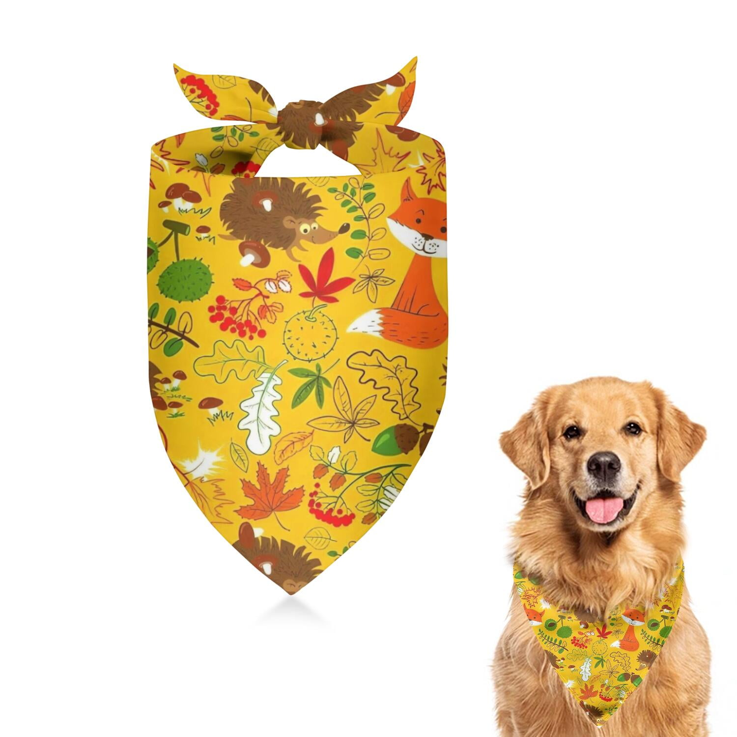 Dog Bandana 1 Pack,Cute Hedgehogs Animals Pattern Bandanas for Dogs,Cat ...