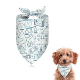 Dog Bandana 1 Pack,Math Equations Science Symbols Pattern Bandanas for ...