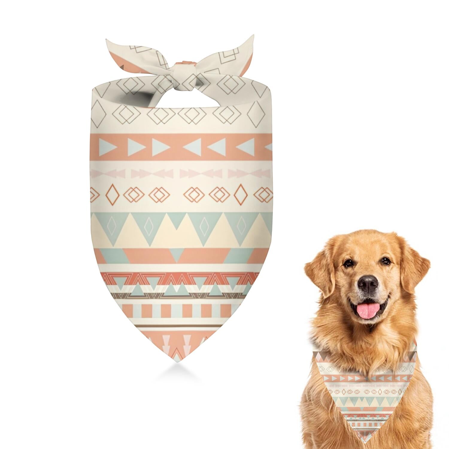 Dog Bandana 1 Pack,Soft Colored Geometric Pattern Bandanas for Dogs,Cat ...