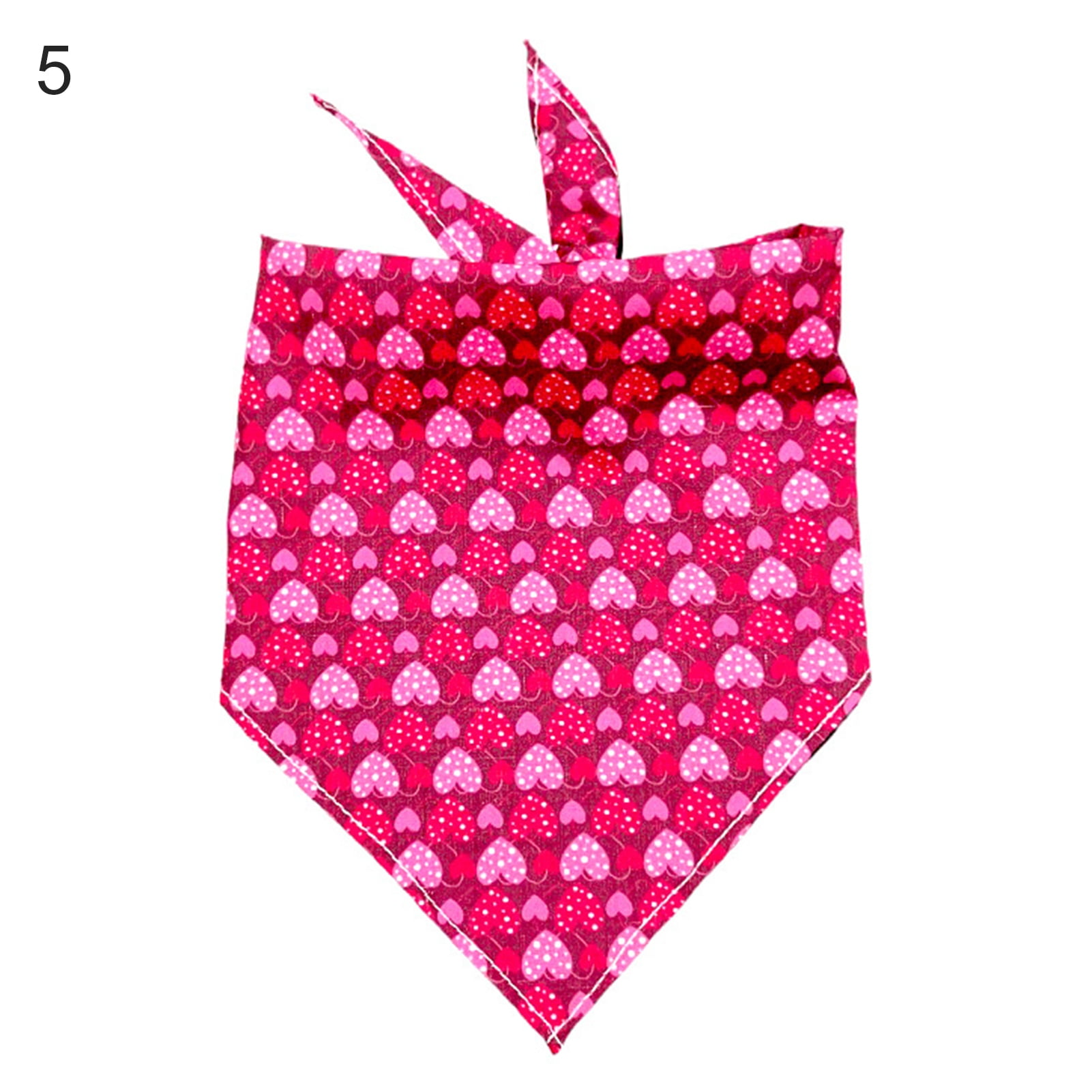 Dog Bandana Love-heart Pattern Dress-up Cotton Pet Dogs Triangle Bib ...